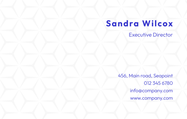 Business Card White – PrintApp Demo